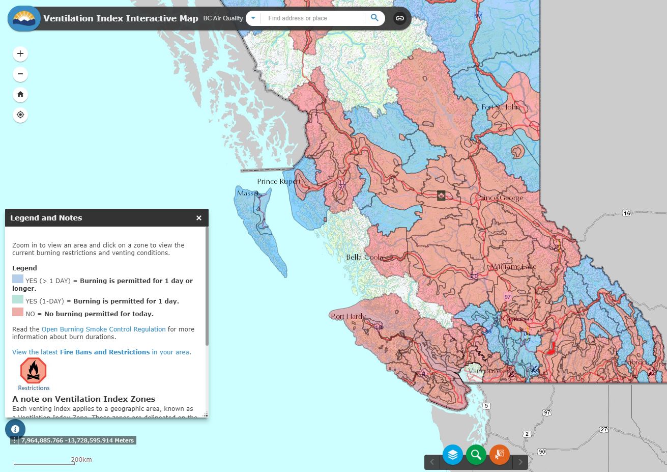Backyard Burning Permitted When Venting Index is GOOD